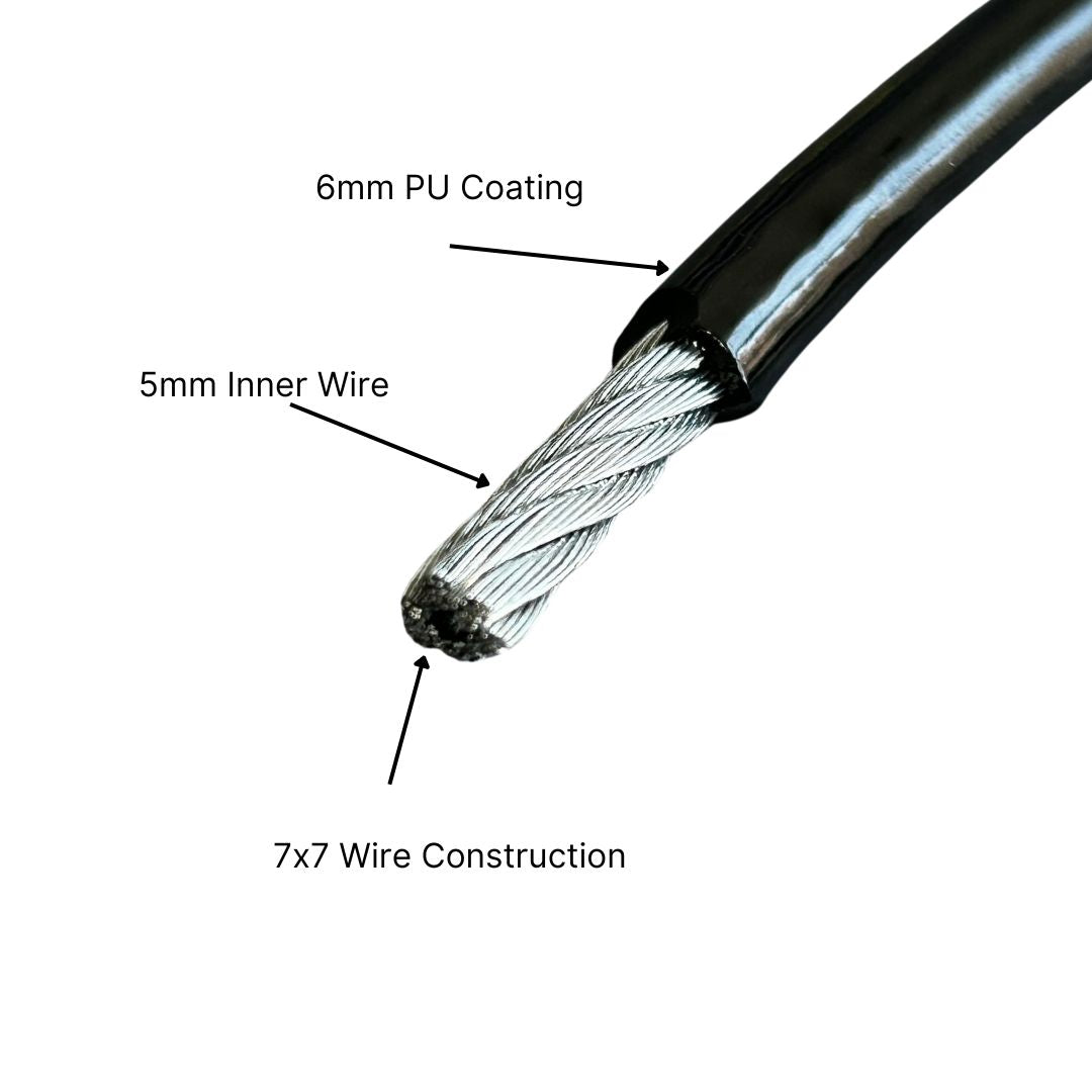 6mm Gym Cable with 7x7 Wire Strand Construction – The Gym And Treadmill ...