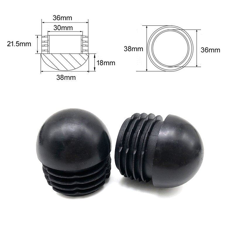 Round Raised End Plastic Plug D38mm – The Gym And Treadmill Surgeon